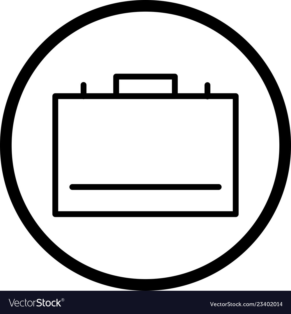 Briefcase icon Royalty Free Vector Image - VectorStock