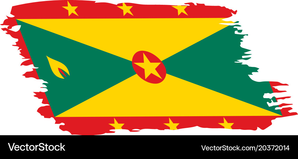Grenada flag Royalty Free Vector Image - VectorStock