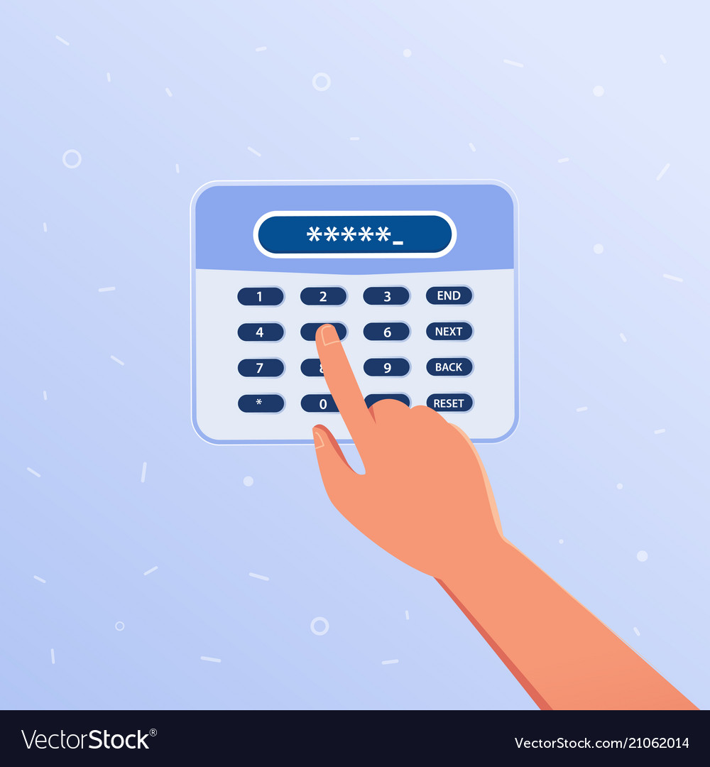 Security code to access the building Royalty Free Vector