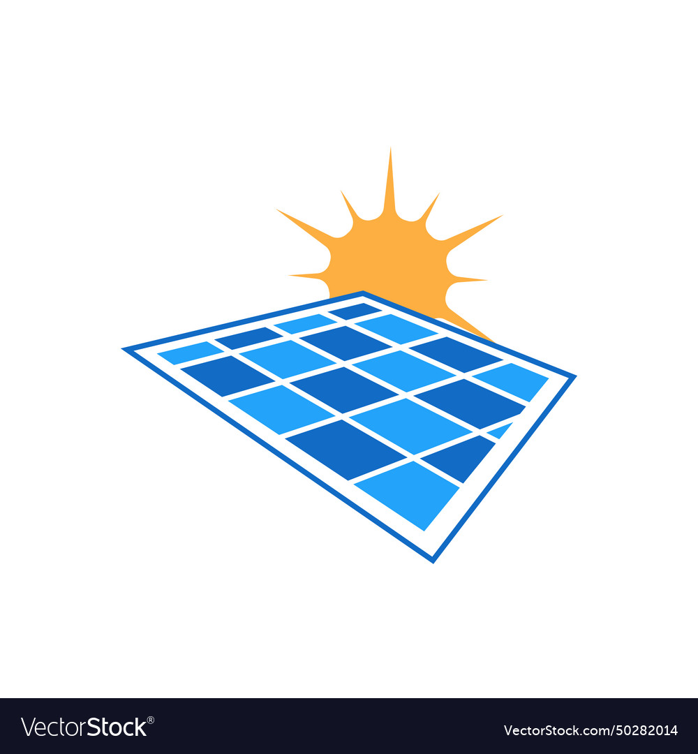 Solar panel icon design template isolated clipart Vector Image Solar panel icon design template isolated clipart Vector Image