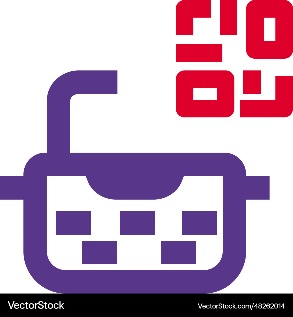 Typewriter Details Identified Through Qr Code Vector Image