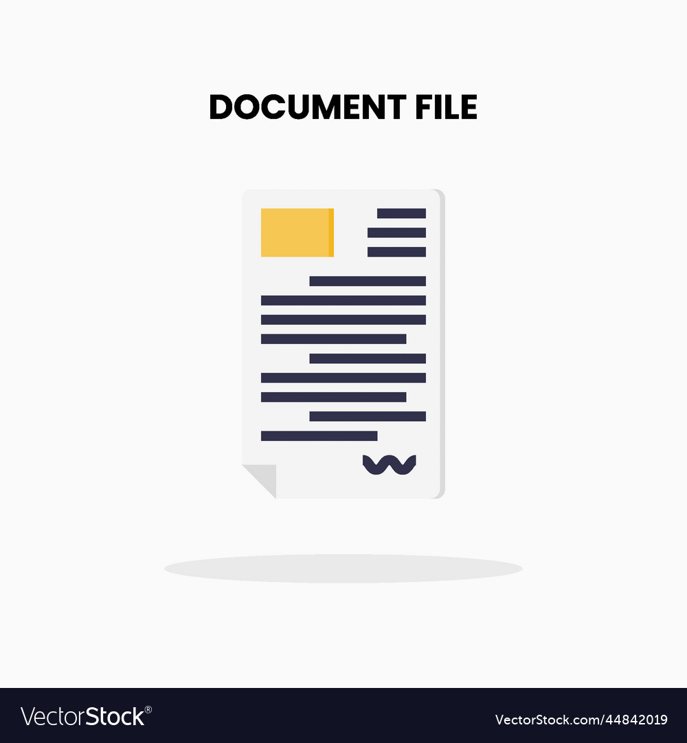 Document file flat icon Royalty Free Vector Image Document file flat icon Royalty Free Vector Image