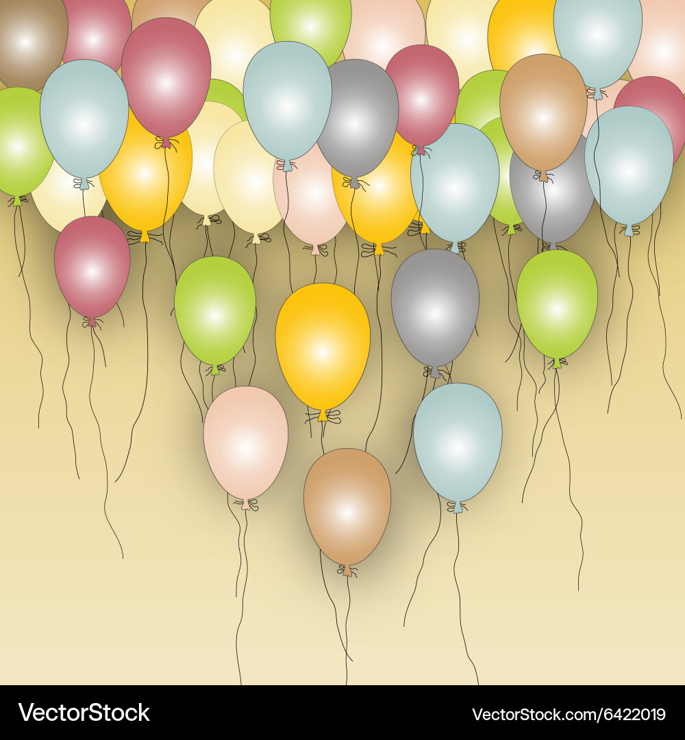 Flying balloons background Royalty Free Vector Image