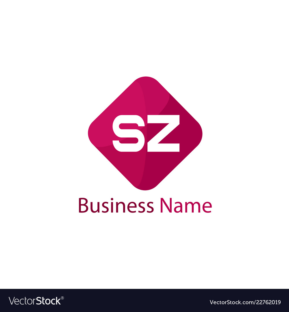 Initial letter sz logo template design Royalty Free Vector