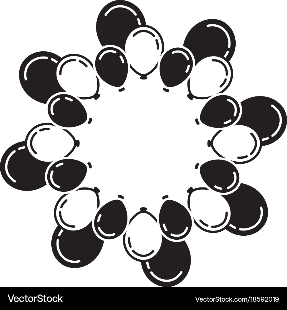 Lovely balloons circle trendy ideal Royalty Free Vector
