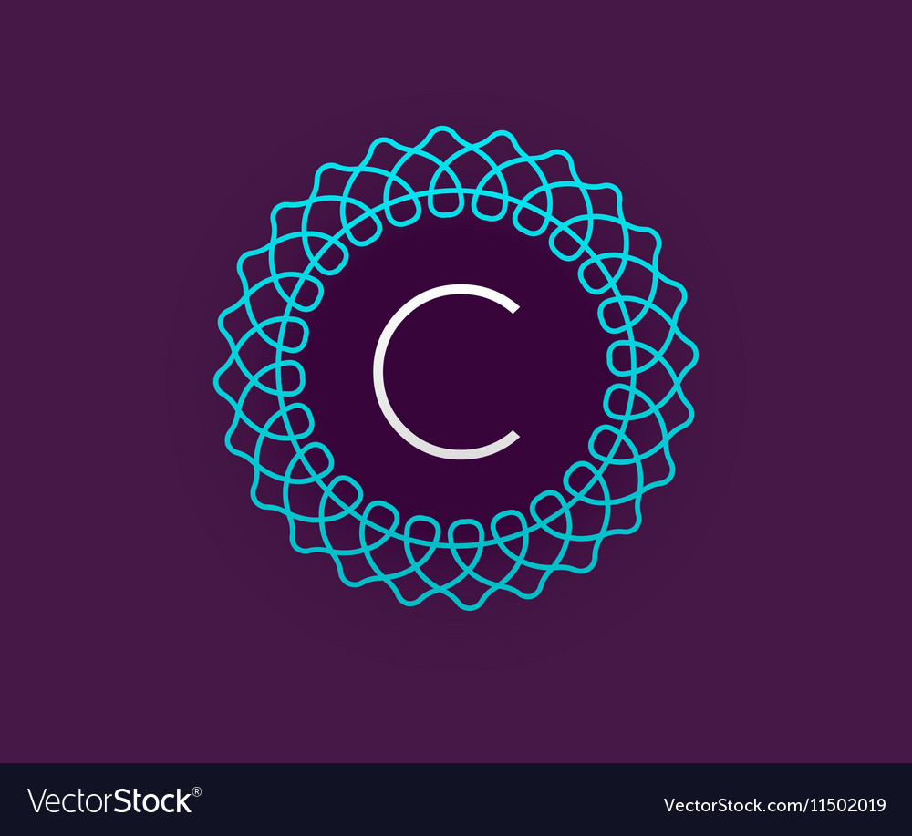 Monogram design template with letter in premium Vector Image