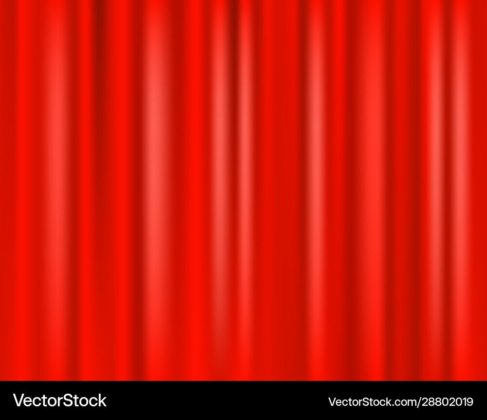 Red curtain scene 3d realistic Royalty Free Vector Image