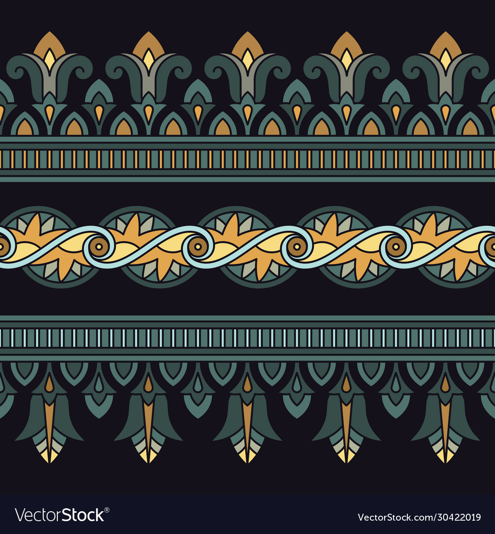 Seamless horizontal pattern based Royalty Free Vector Image