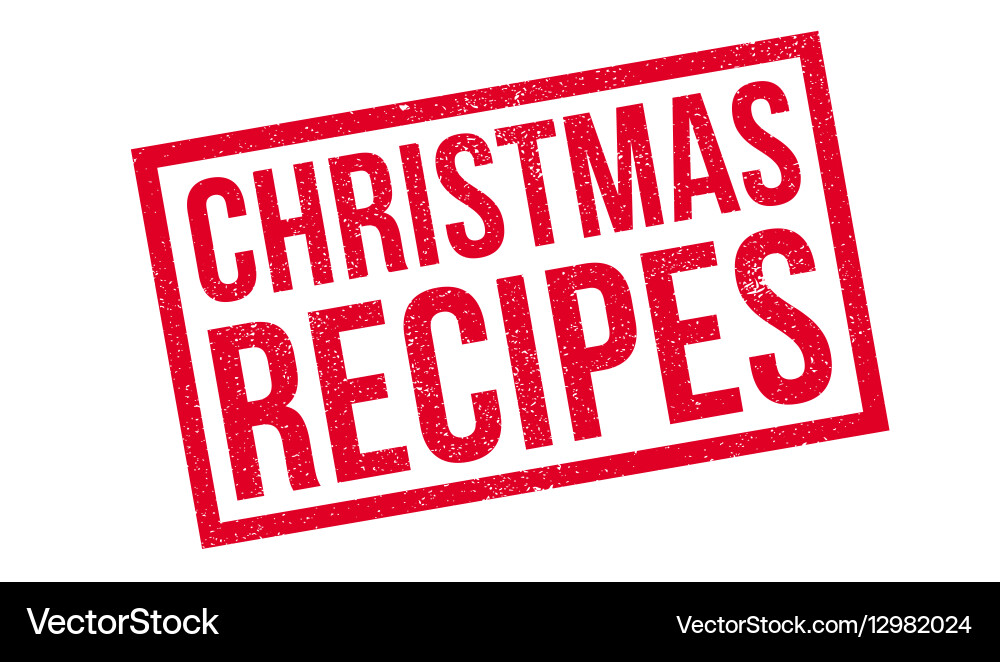 Christmas recipes rubber stamp Royalty Free Vector Image
