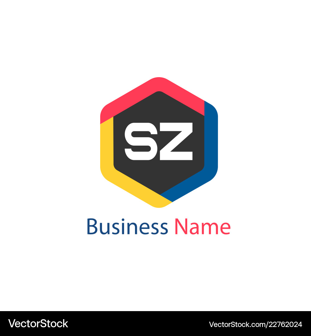 Initial letter sz logo template design Royalty Free Vector