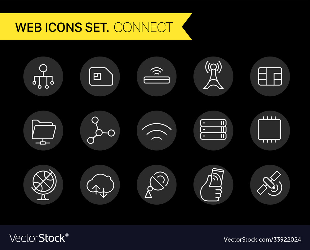 Trendy icons clipart connect Royalty Free Vector Image Trendy icons clipart connect Royalty Free Vector Image