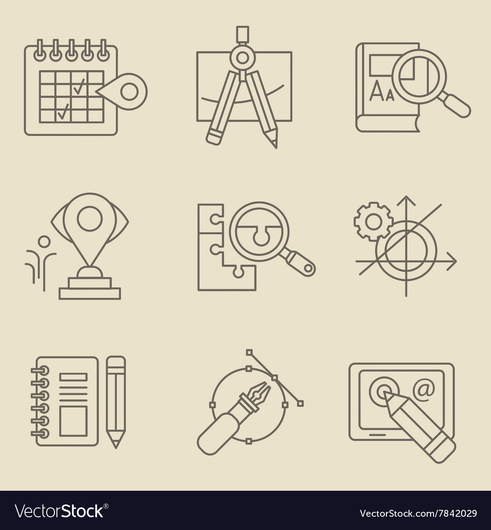 Creative design process concept Royalty Free Vector Image