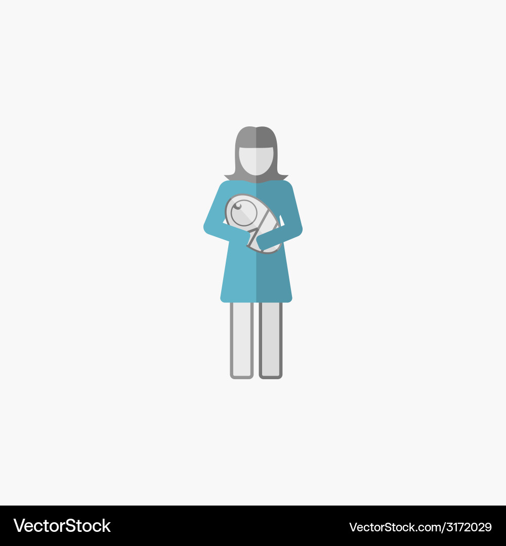 Maternity flat icon Royalty Free Vector Image - VectorStock