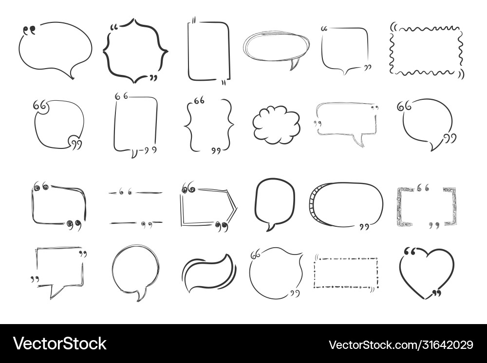 Quote doodle message Royalty Free Vector Image