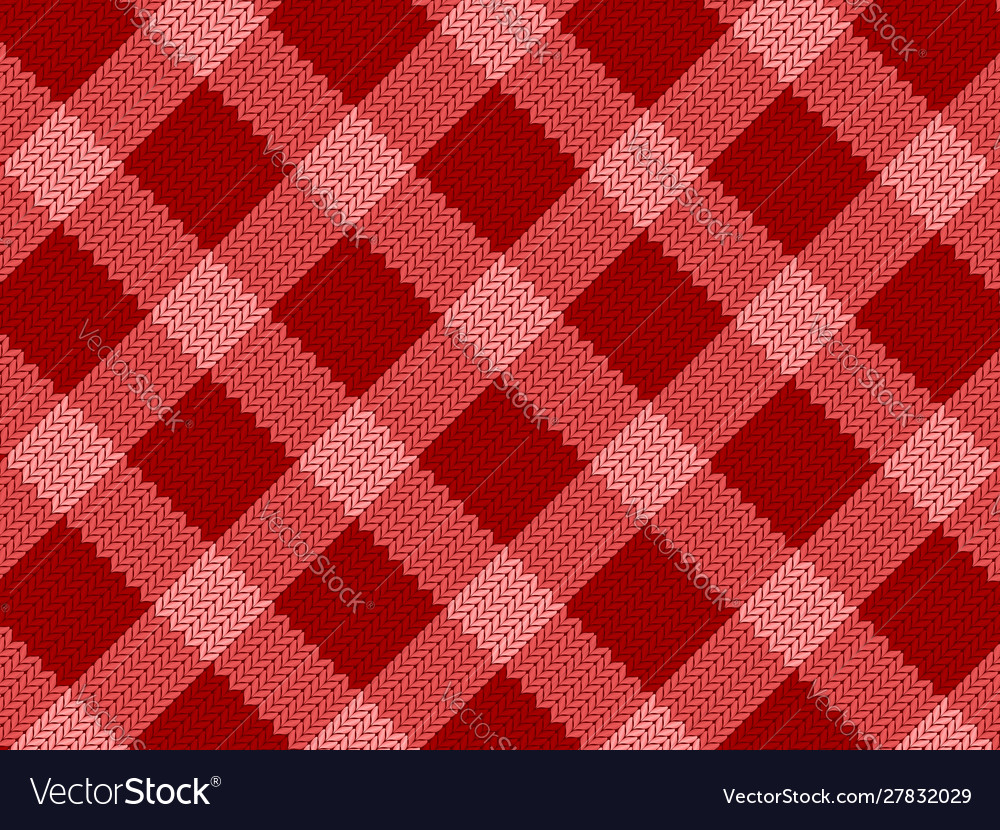 Red realistic fabric pattern Royalty Free Vector Image
