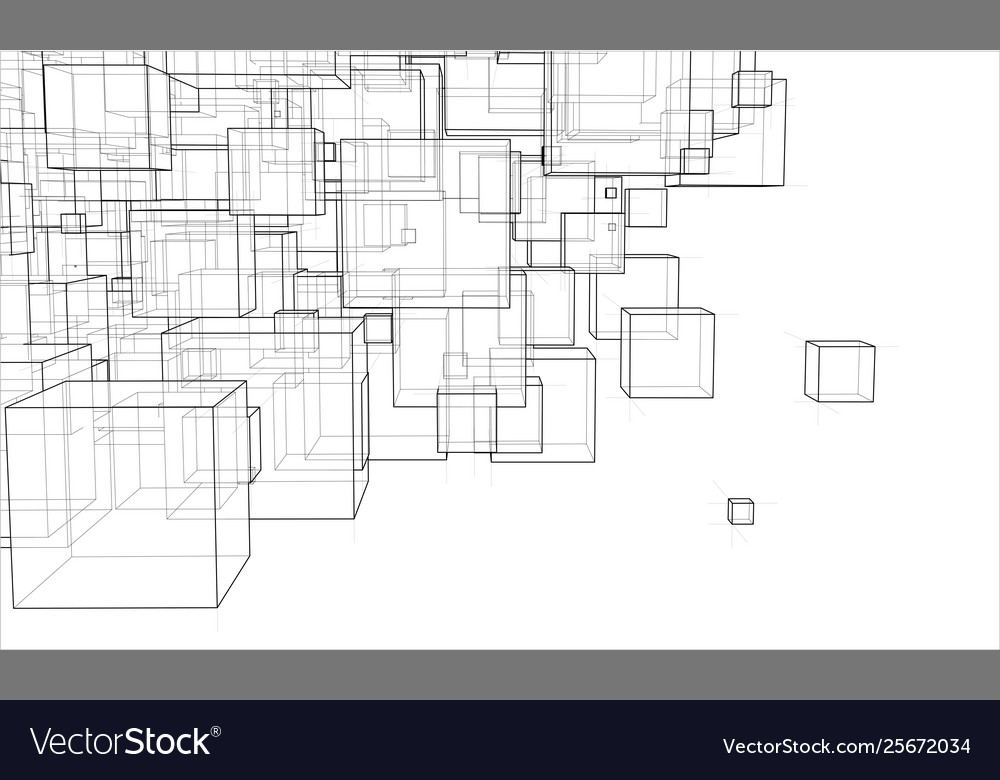 Abstract boxes background Royalty Free Vector Image