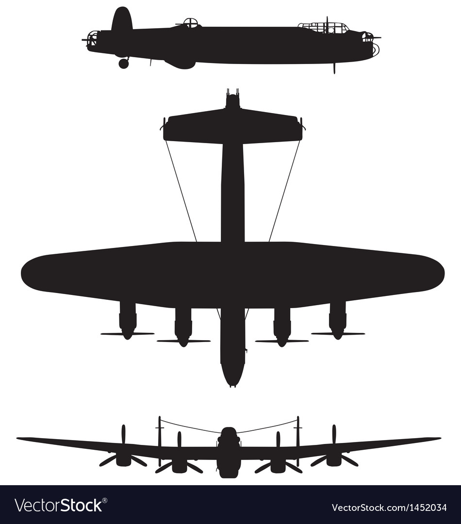 Avro lancaster bomber Royalty Free Vector Image Avro lancaster bomber Royalty Free Vector Image