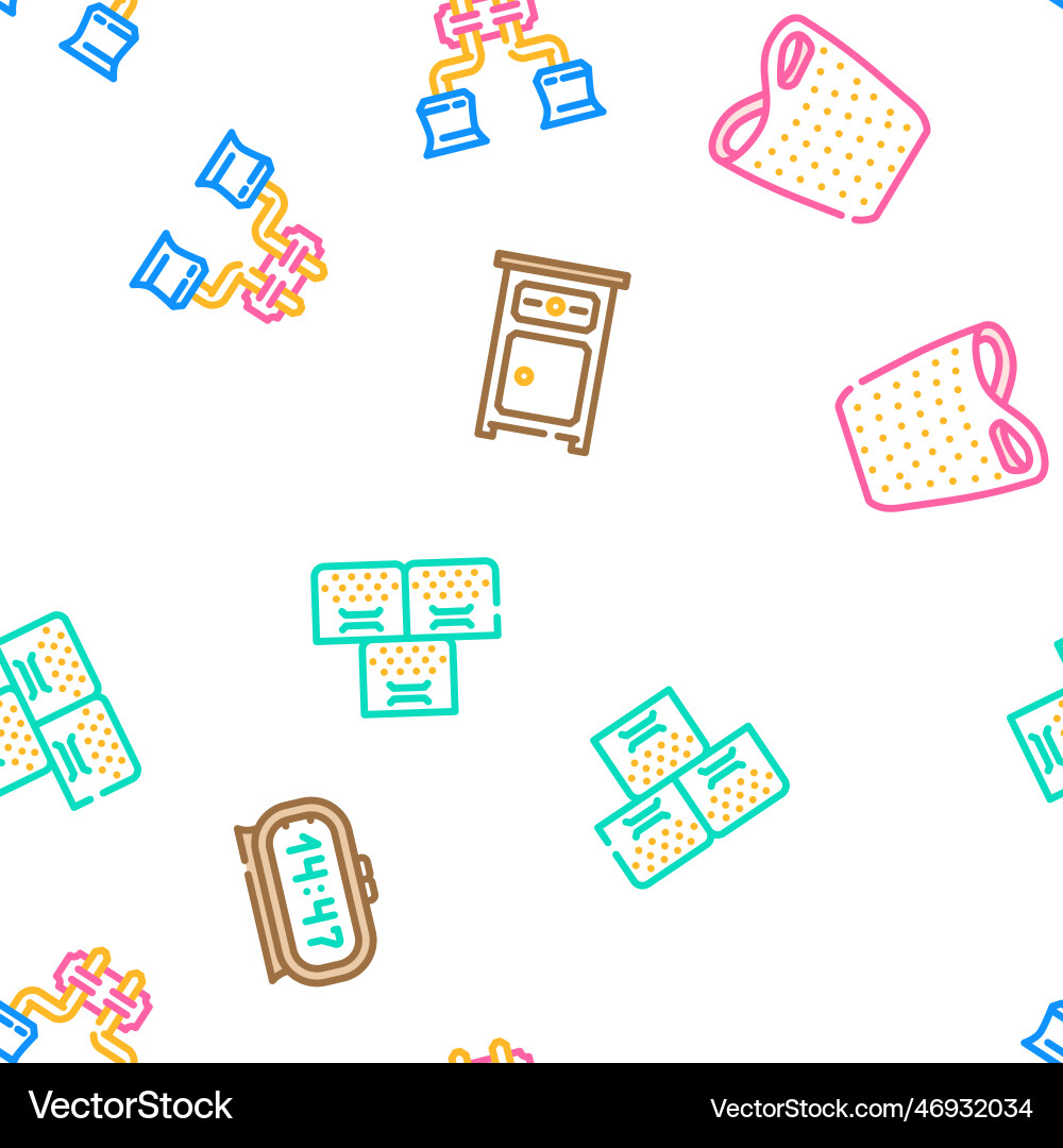 Bedroom house home bed interior seamless Vector Image