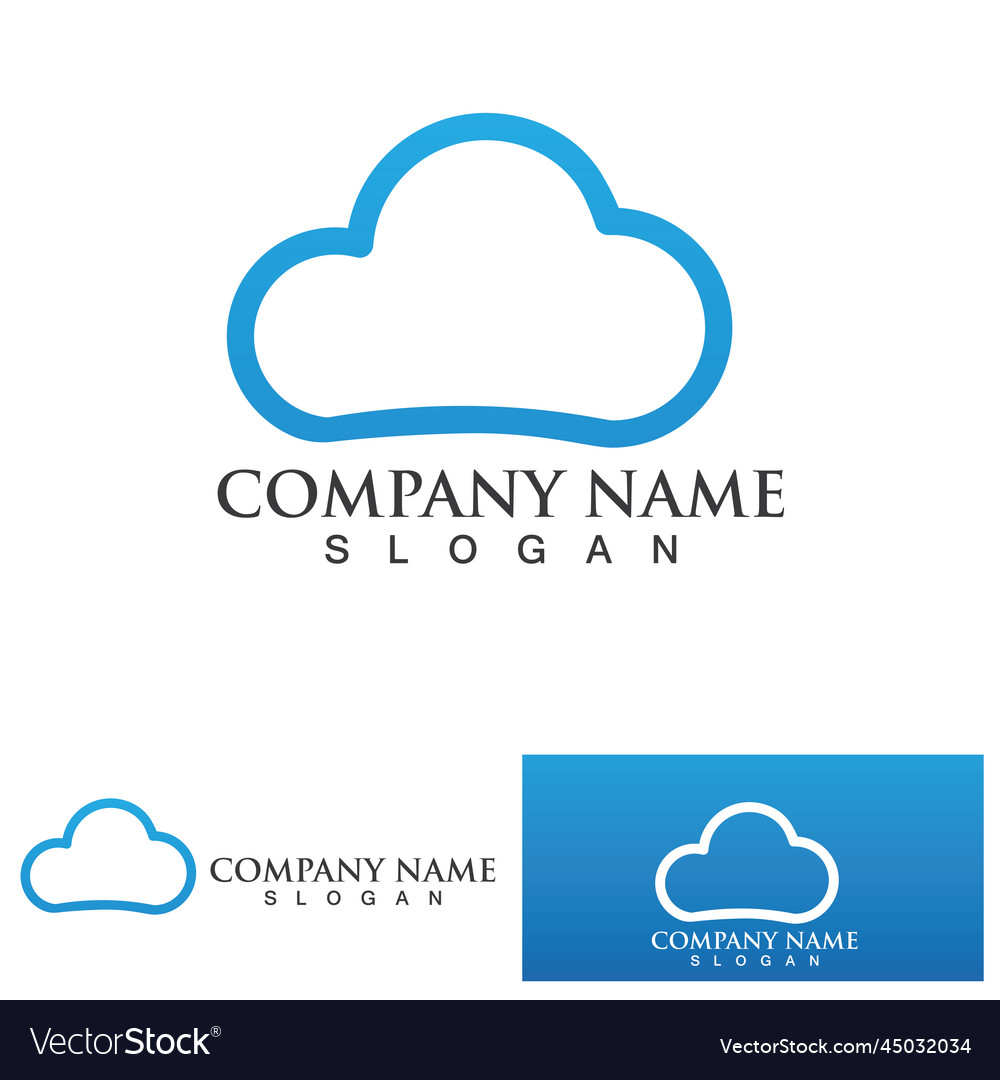 Cloud template Royalty Free Vector Image - VectorStock