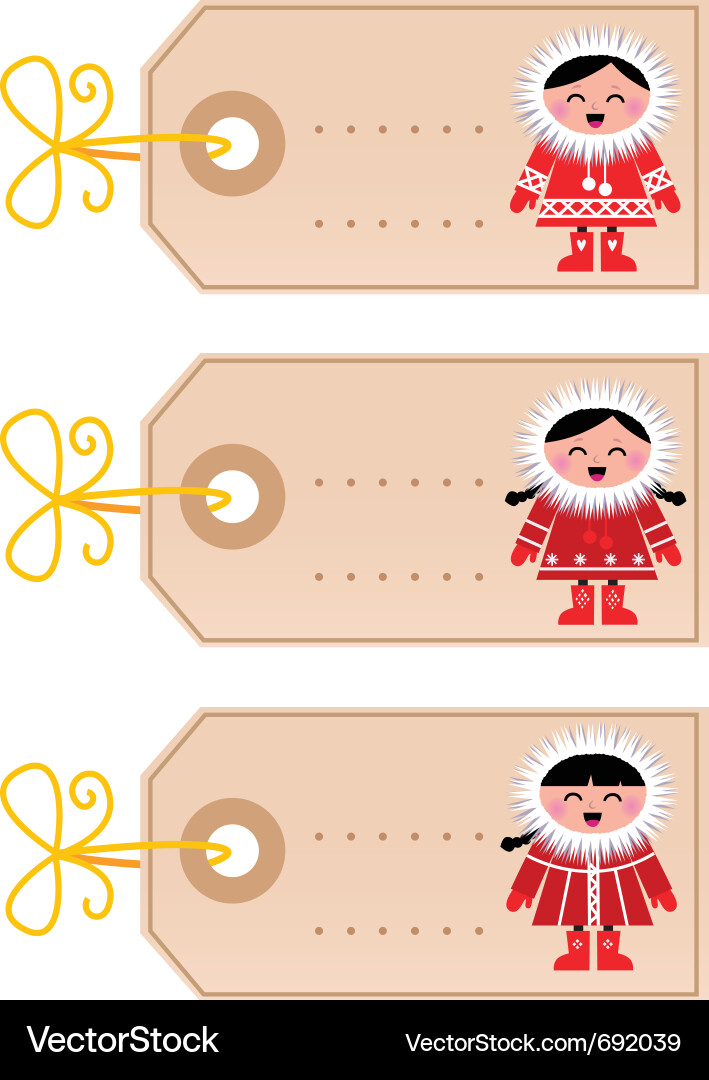 Christmas blank tags Royalty Free Vector Image