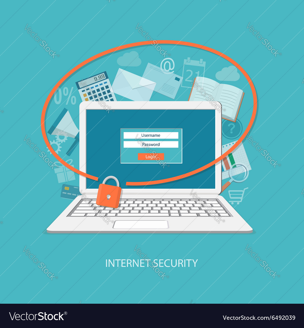 Internet security concept Royalty Free Vector Image