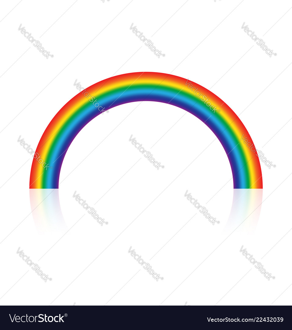 Rainbow gradient color isolated on white Vector Image