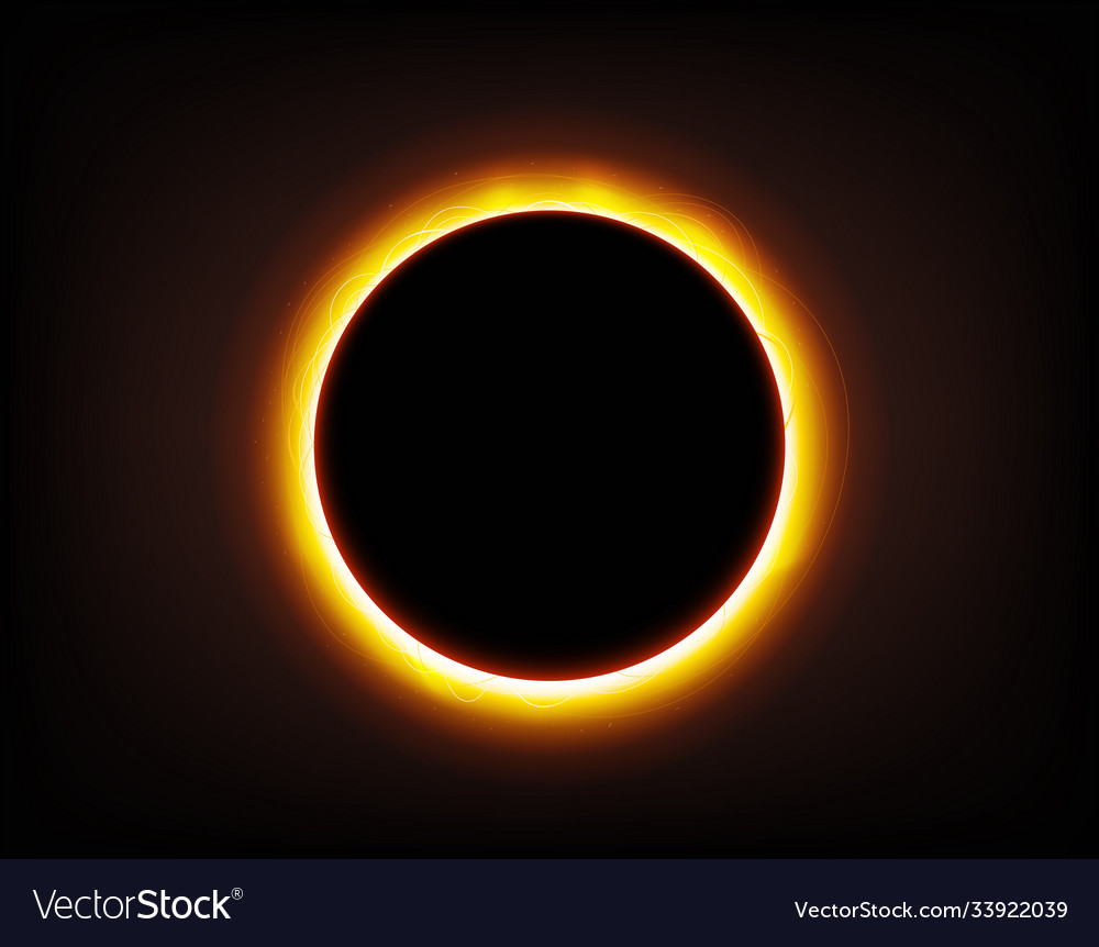 Solar eclipse on space Royalty Free Vector Image