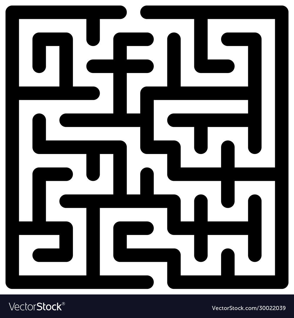 Square maze labyrinth Royalty Free Vector Image
