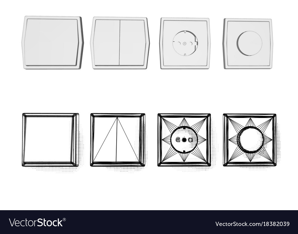Switch and socket Royalty Free Vector Image - VectorStock