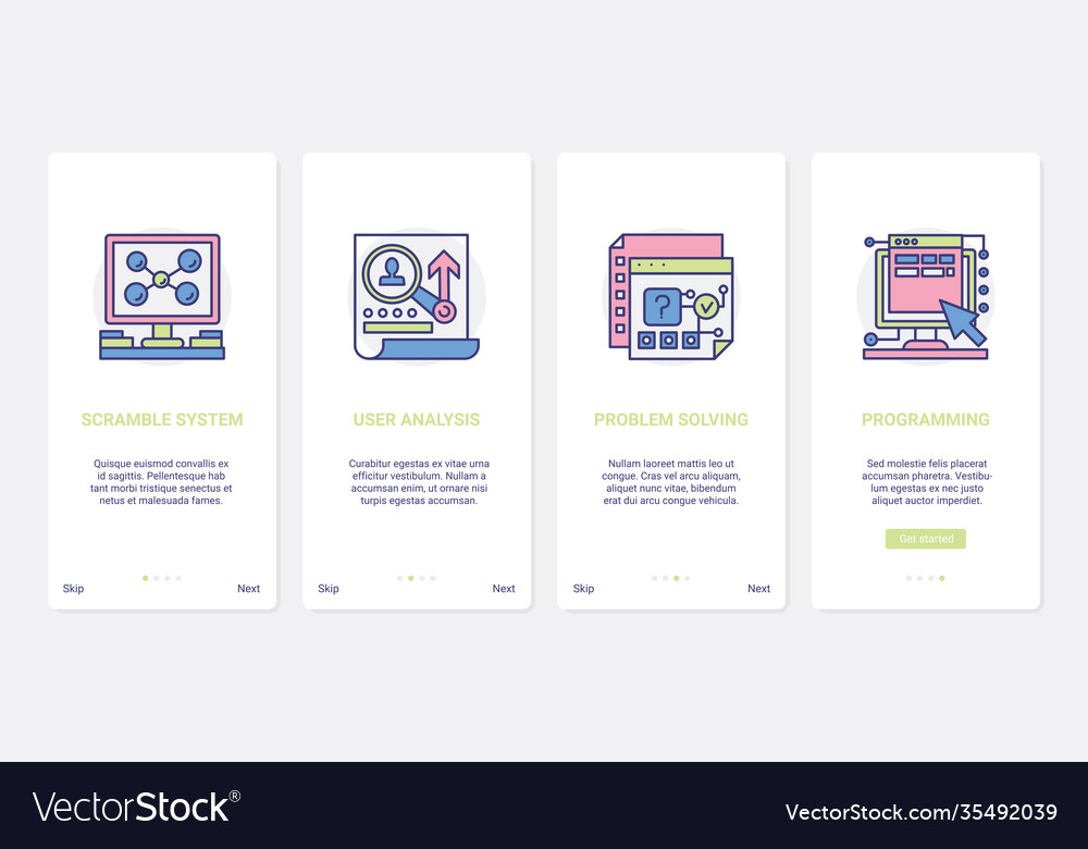 User analysis digital system programming Vector Image