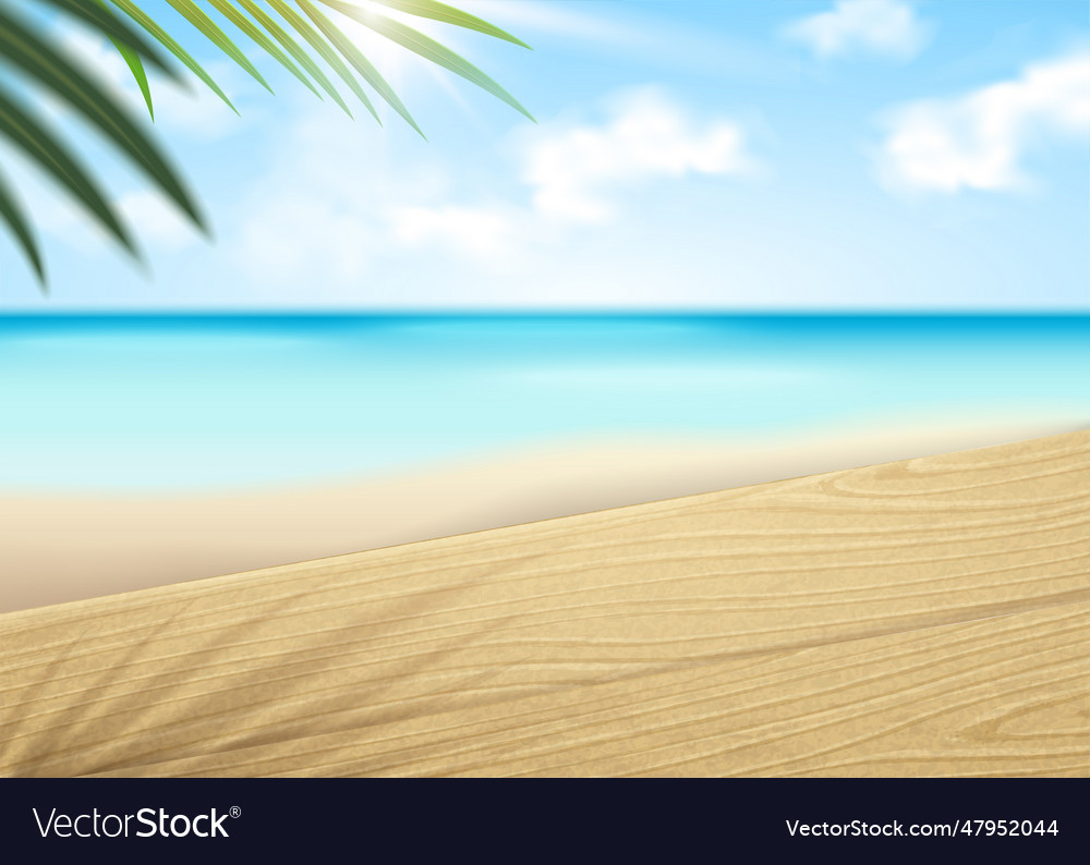 Bokeh beach scene Royalty Free Vector Image - VectorStock