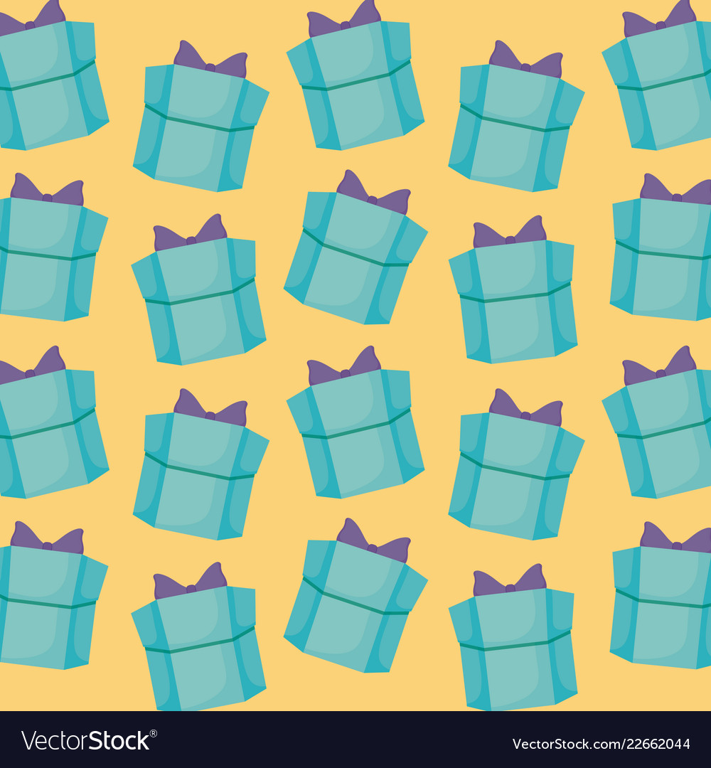 Gift boxes present pattern Royalty Free Vector Image