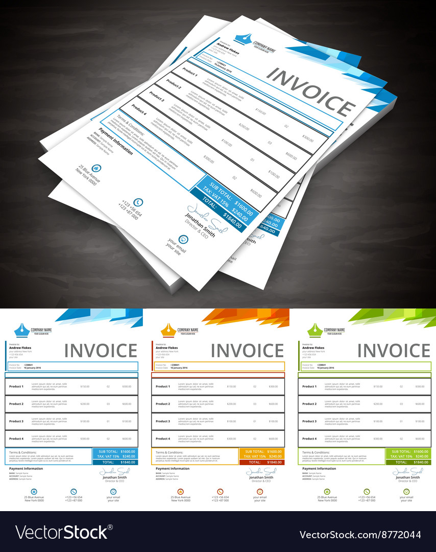 Invoice Royalty Free Vector Image - VectorStock