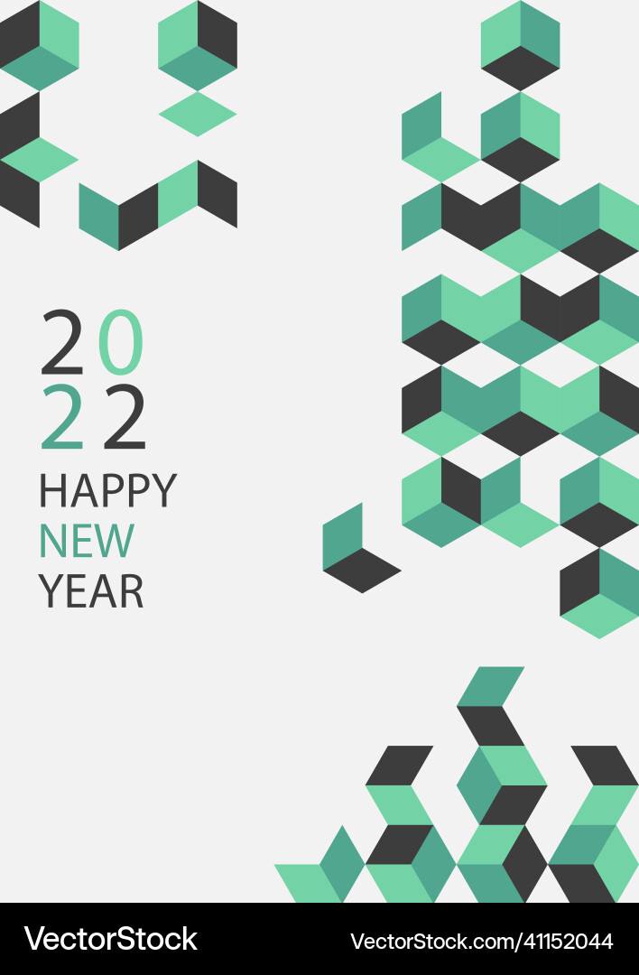 Nice green abstract 3d geometric cover a4 design Vector Image