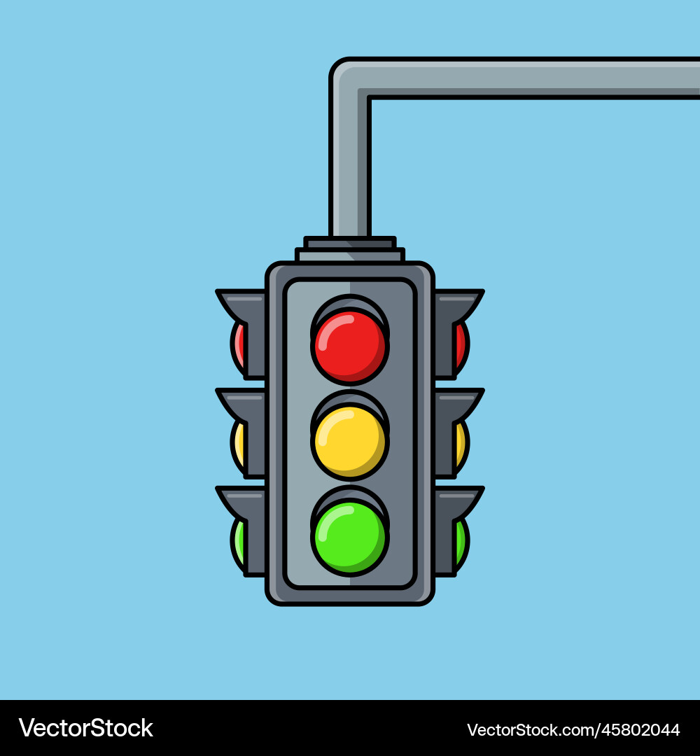 Traffic light Royalty Free Vector Image - VectorStock