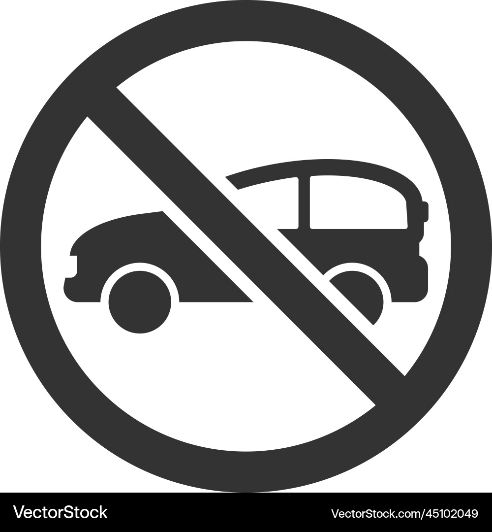 Car restriction icon Royalty Free Vector Image