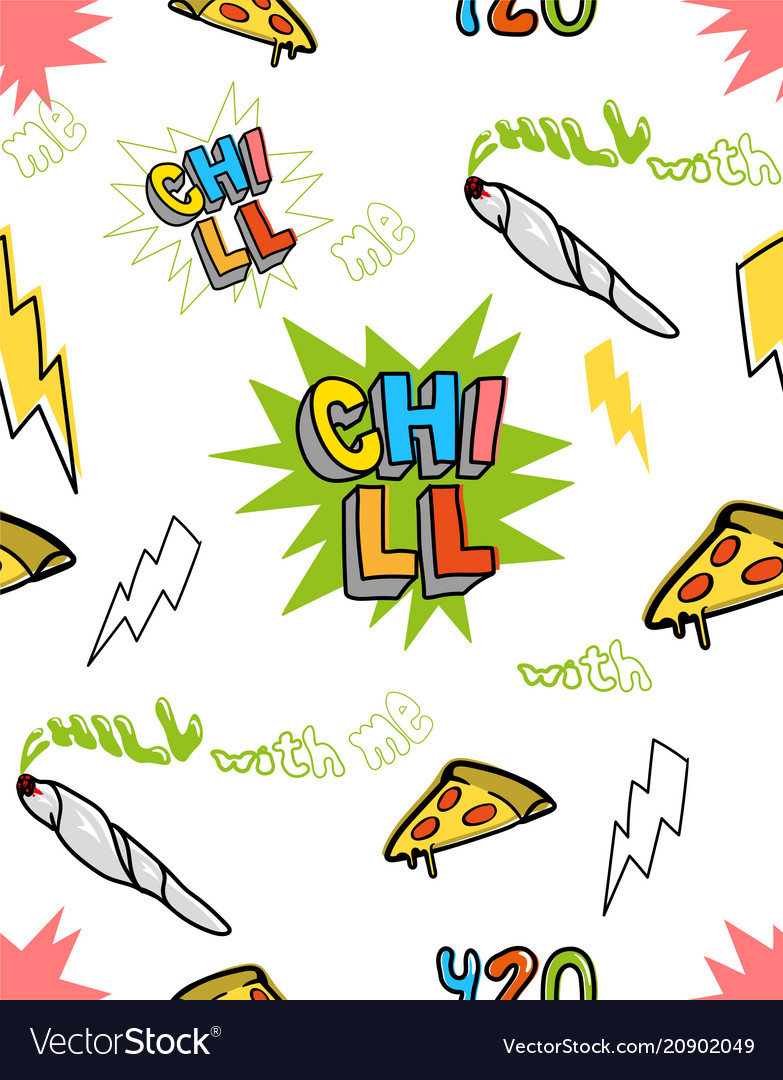 Chill set pattern Royalty Free Vector Image - VectorStock