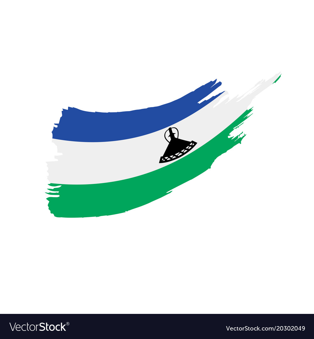 Lesotho flag Royalty Free Vector Image - VectorStock