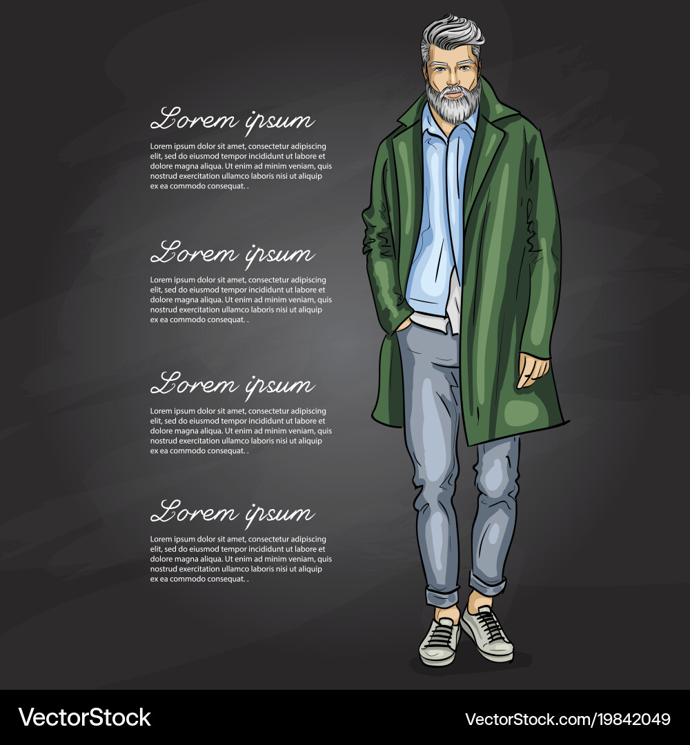 Man model Royalty Free Vector Image - VectorStock