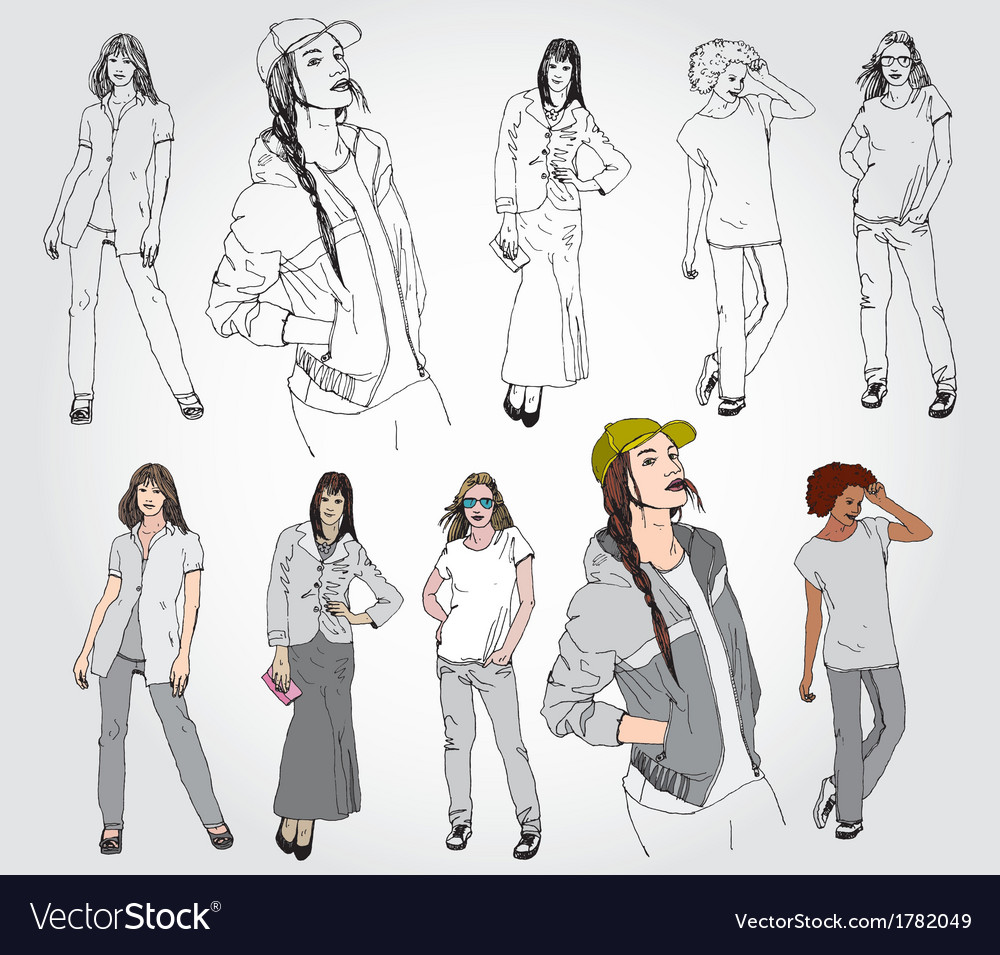 Models Royalty Free Vector Image - VectorStock