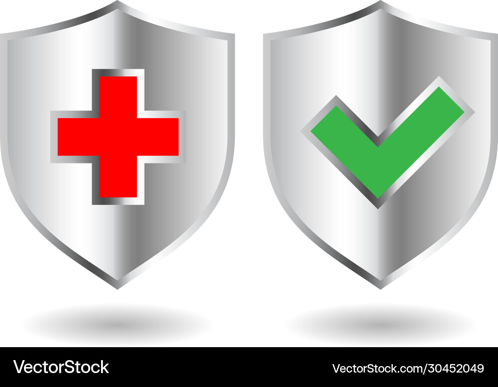 Shield badge icons set 3d badge icons Royalty Free Vector