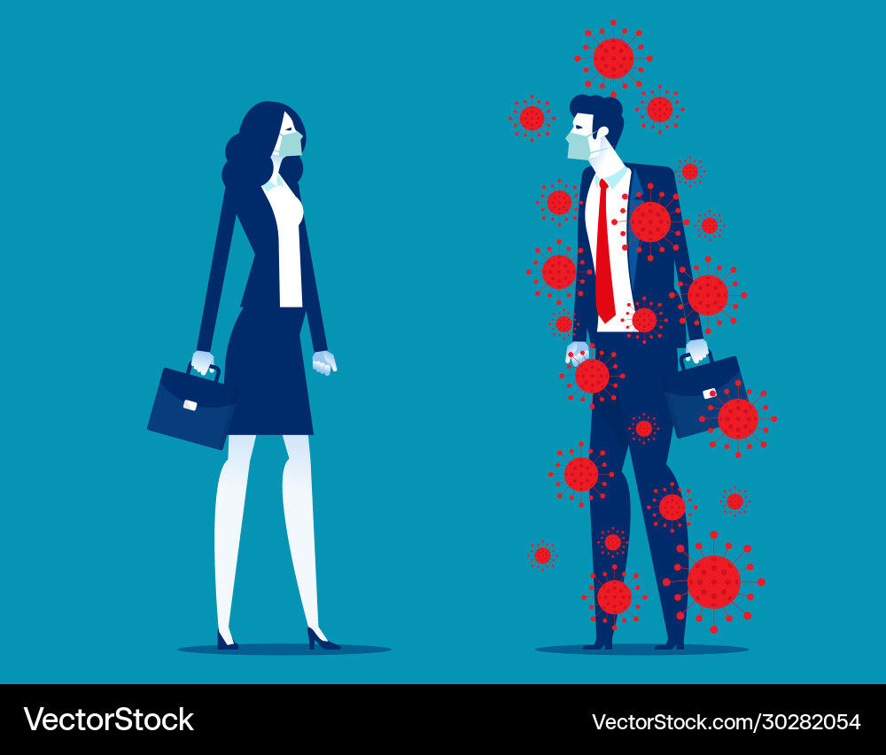 Covid 19 virus with global economy implications Vector Image