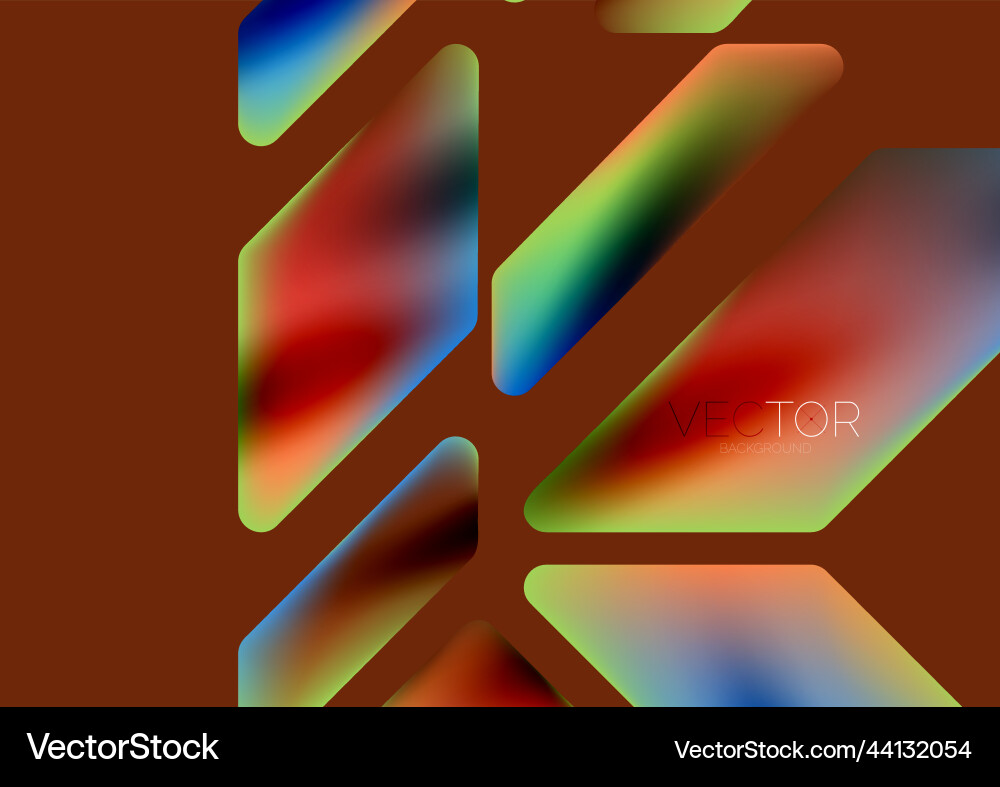 Fluid color dynamic geometric shapes abstract Vector Image