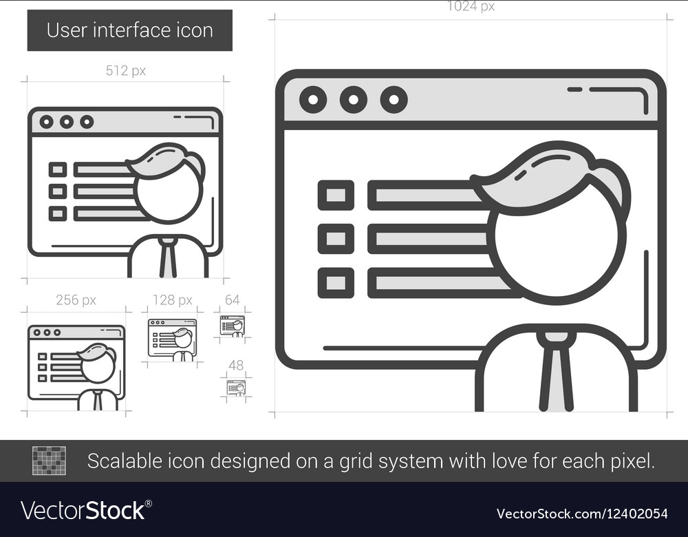 User interface line icon Royalty Free Vector Image