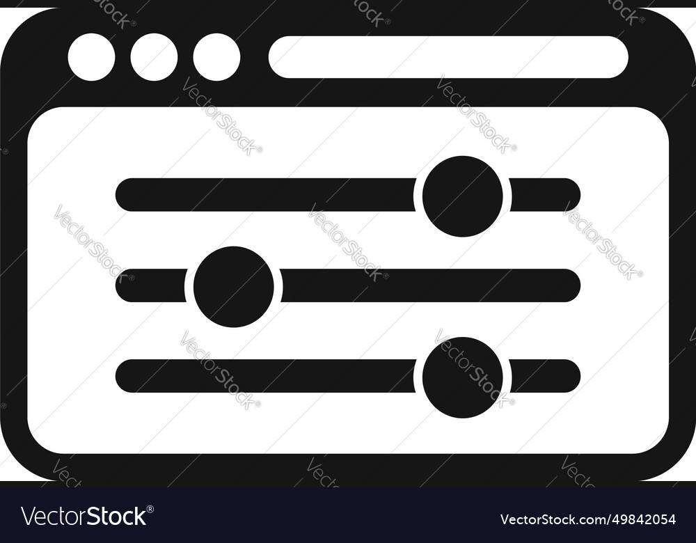 Web content filter icon simple cloud Royalty Free Vector