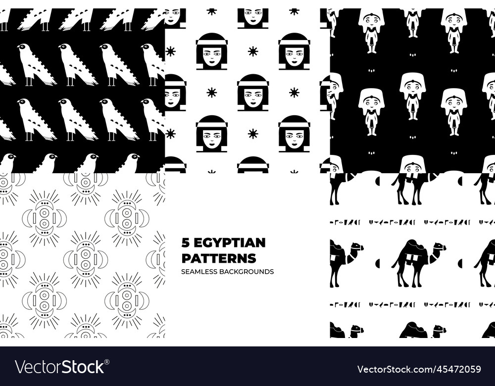 Ancient pattern set Royalty Free Vector Image - VectorStock
