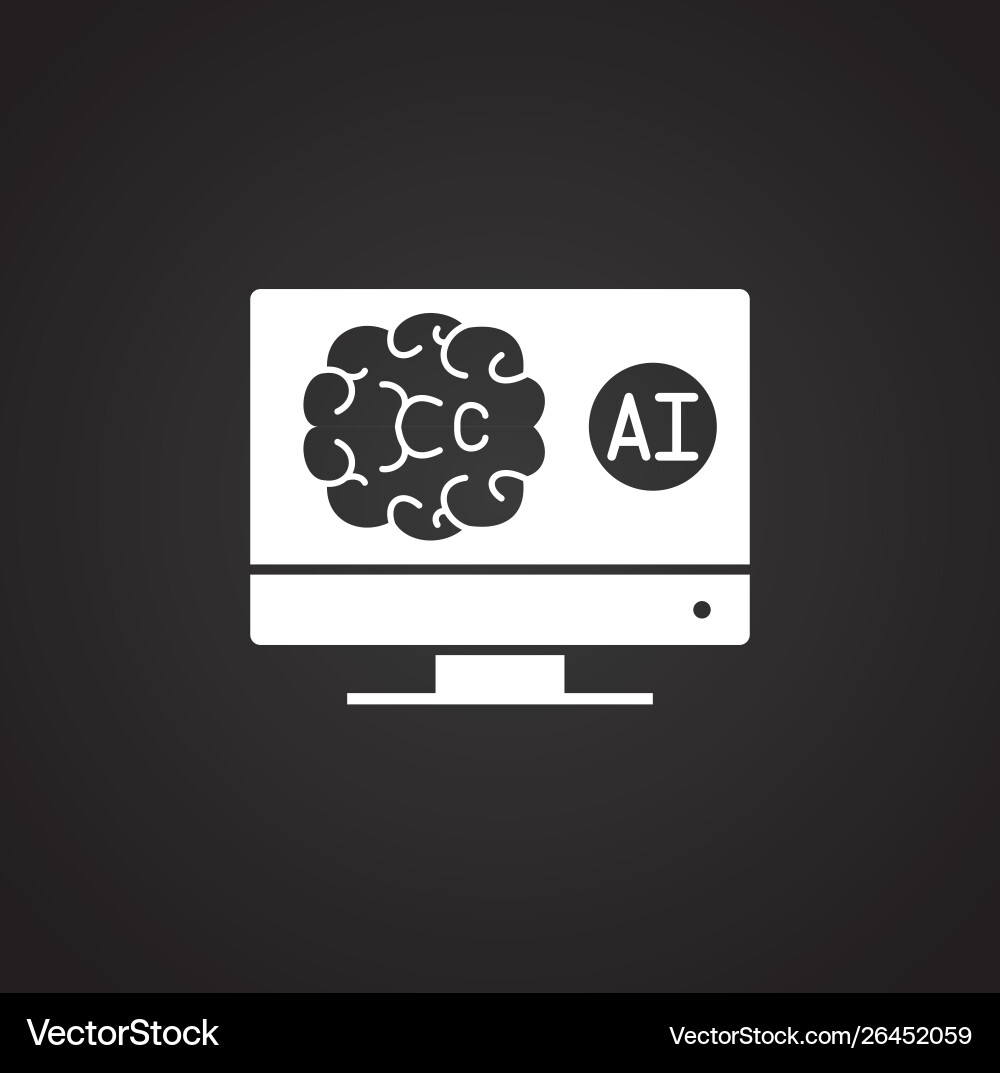 Artificial intelligence ai related icon Royalty Free Vector
