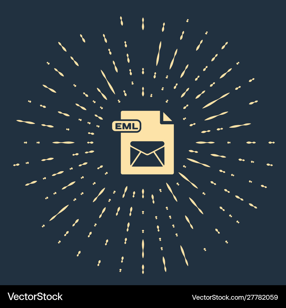 Beige eml file document download eml button icon Vector Image
