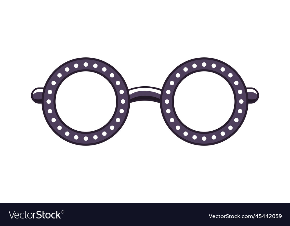 Black round transparent eyeglasses frame with Vector Image Black round transparent eyeglasses frame with Vector Image