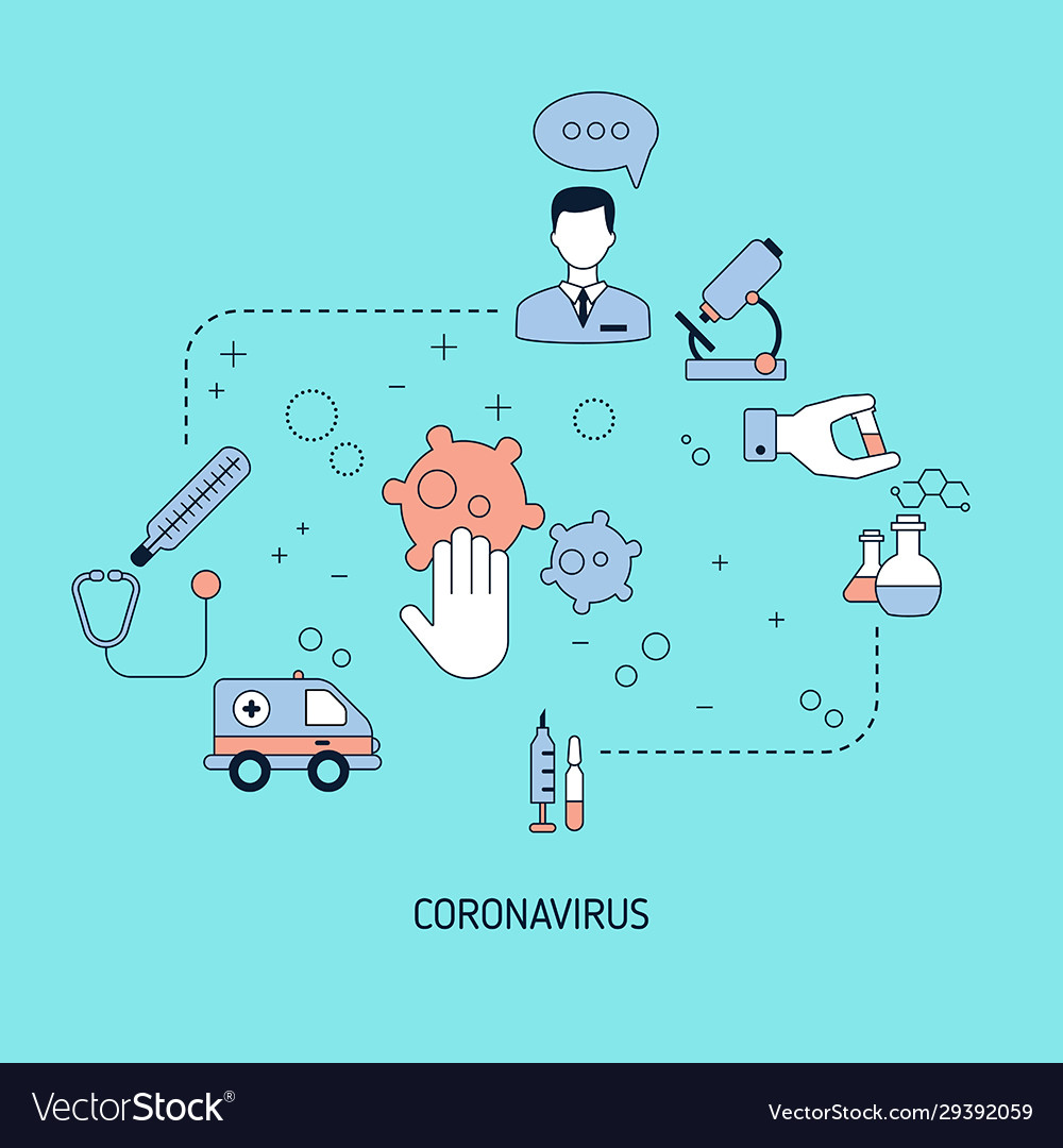 Novel coronavirus concept novel coronavirus Vector Image
